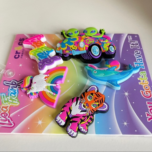 CROCS | Accessories | Lisa Frank Crocs Jibbitz 5 Shoe Charms Collab ...